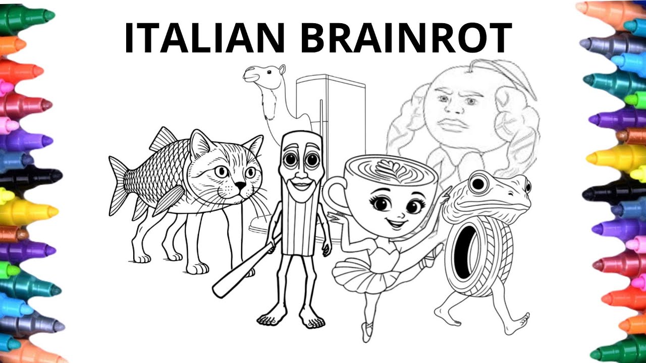 Top Italian Brainrot Memes New Coloring Pages | How to Color New ...