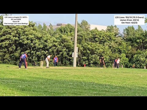 LSV Lions V Angels CC, NJPCL, Secaucus, NJ, 20 June 2025, First Innings ...