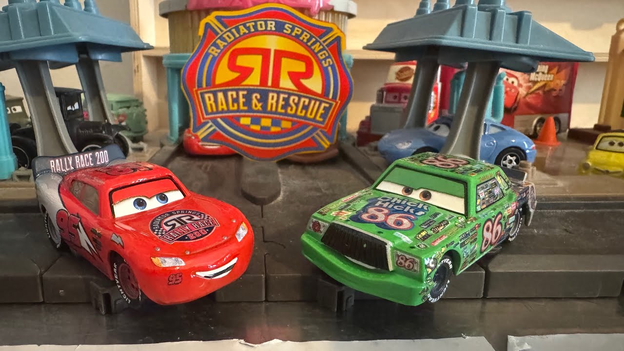 Mattel Disney Pixar Cars 2025 Rally Race Lightning McQueen and Chick ...