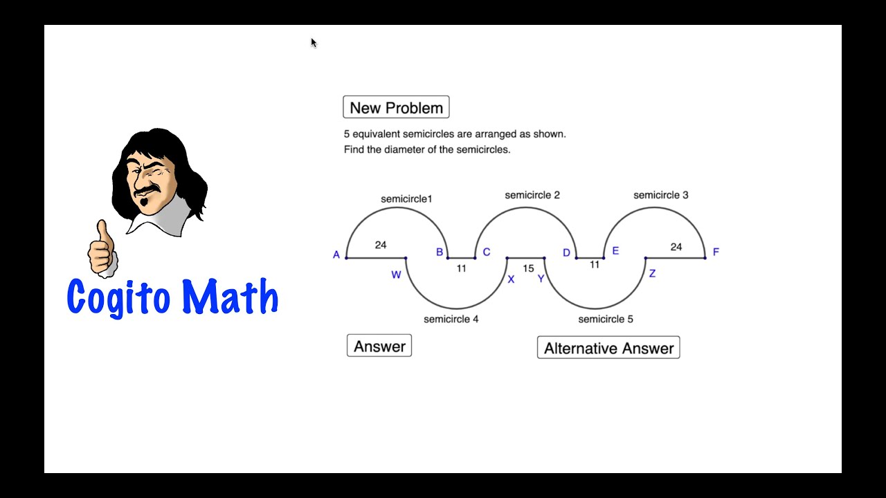 Past PSLE Math Question - Semicircles Problem - YouTube
