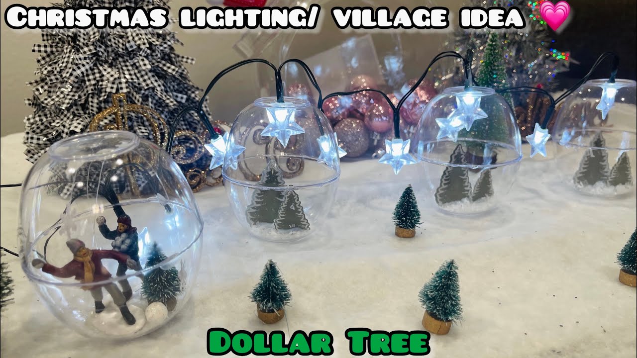 Dollar Tree Christmas village lighting idea / outdoor or indoor light ...