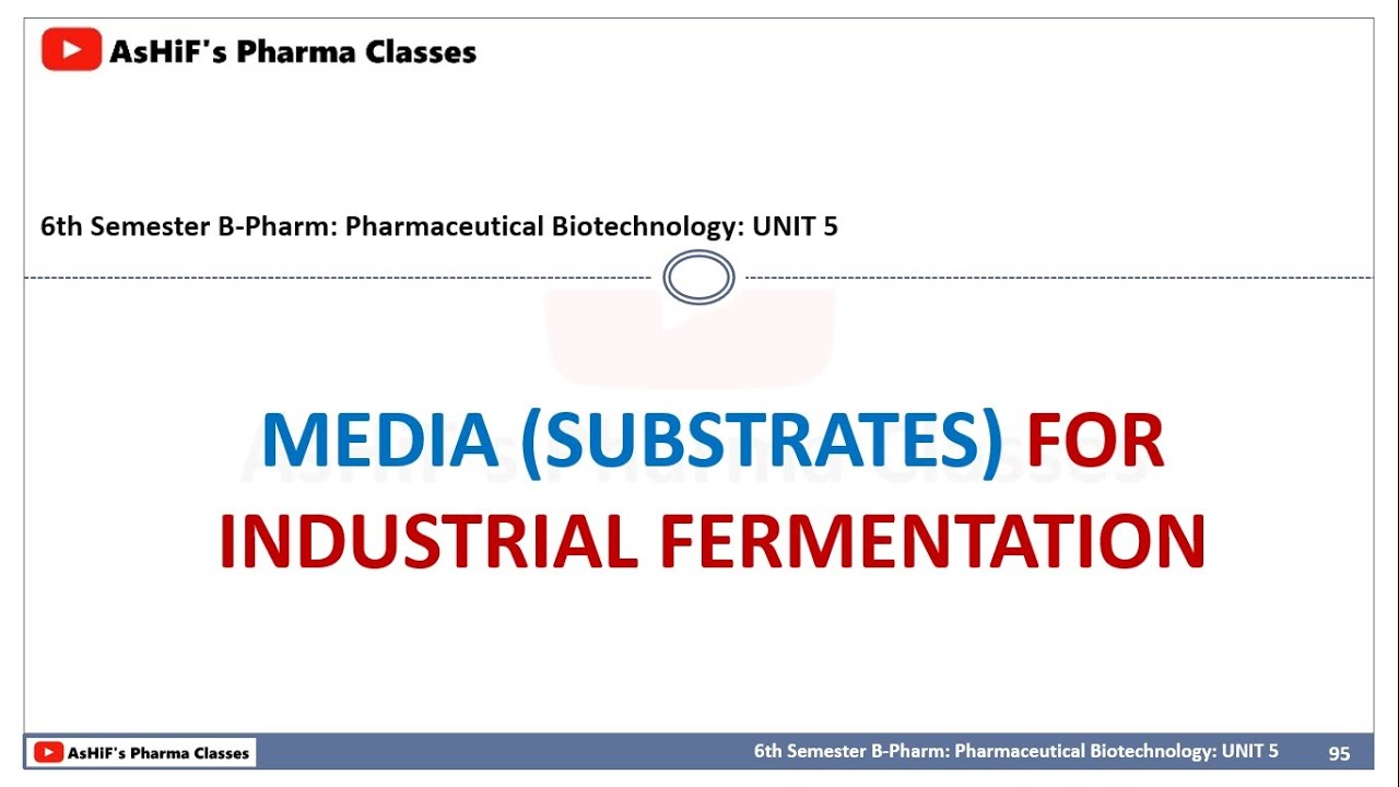MEDIA (SUBSTRATES) FOR INDUSTRIAL FERMENTATION - YouTube