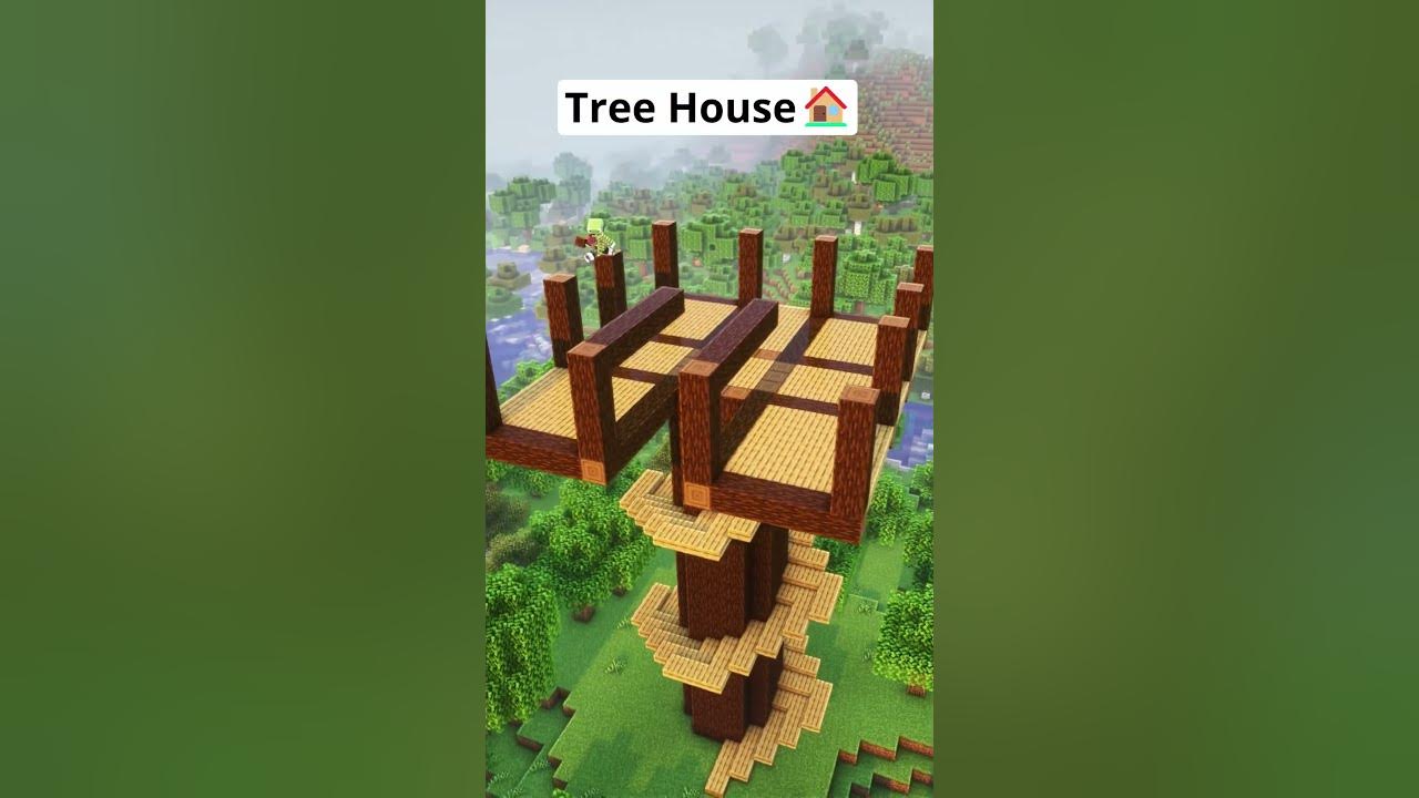 Minecraft Giant Tree House🏠 #shorts - YouTube