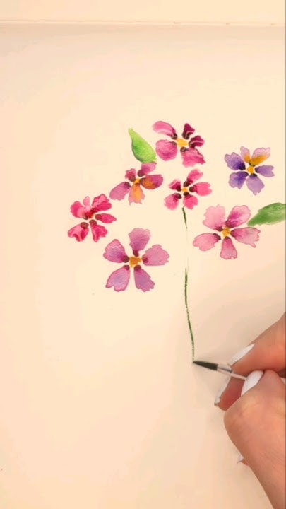 დახატე ყვავილი მარტივად ხატვა ყვავილები ხატვისგაკვეთილები Youtube