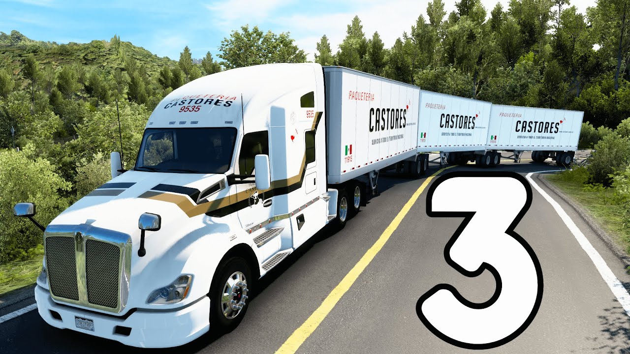 Transportes Castores de 3 REMOLQUES! Tren de carretera RUTAS PELIGROSAS ...