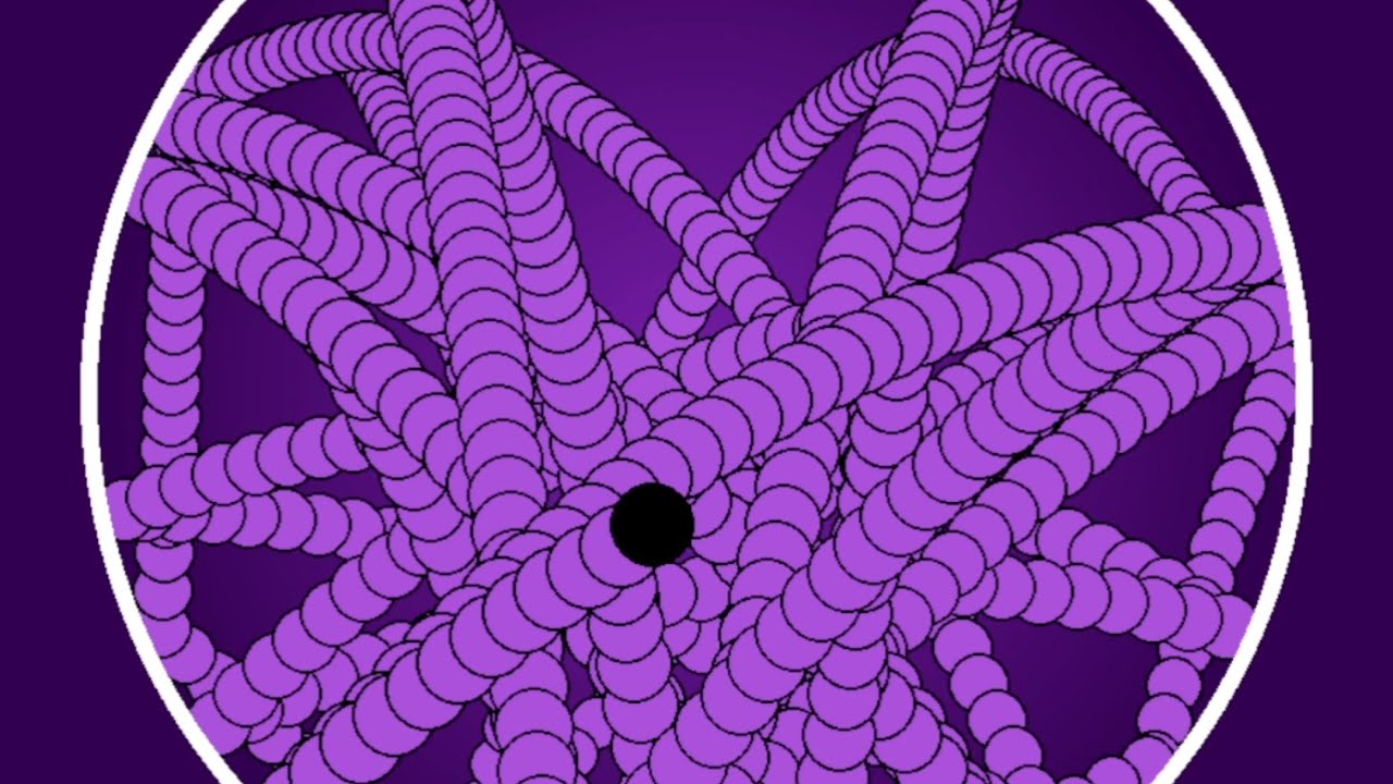 Bouncing ball making musical sound in colorful background. - YouTube