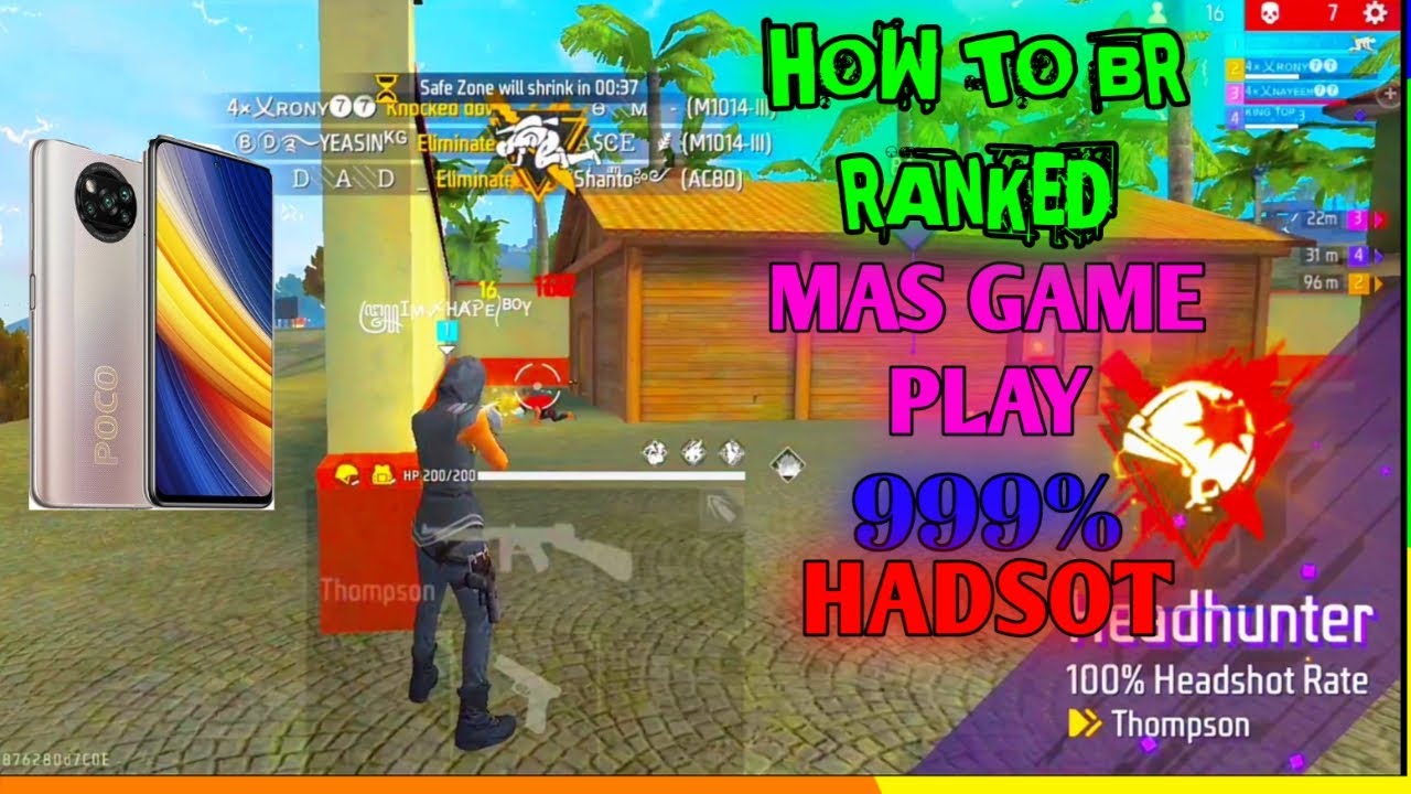 How To BR Rankad mas game play and 99%HadSot ,,So enjoy the video ...
