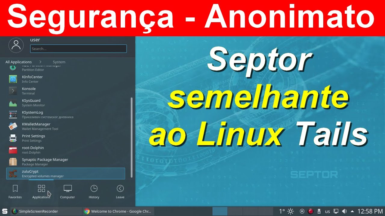 Septor Linux distro voltada a Segurança e Anonimato semelhante ao Tails ...
