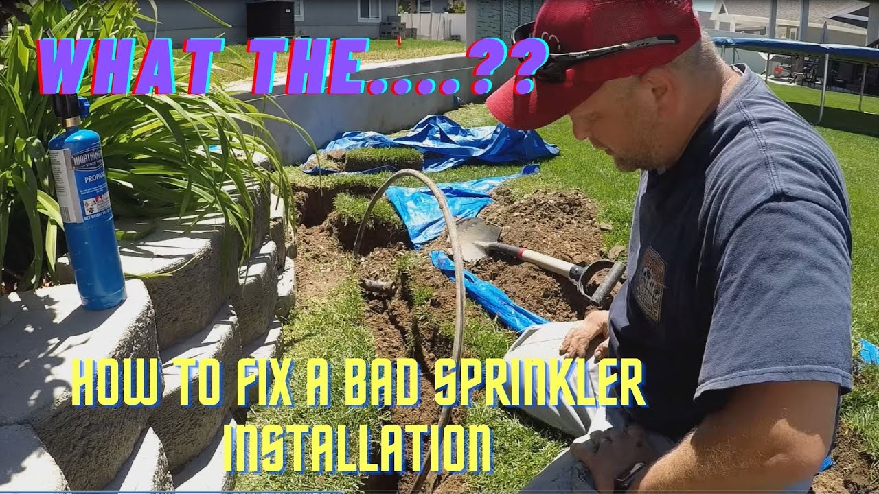 How to fix a BAD Sprinkler Pipe Installation - YouTube