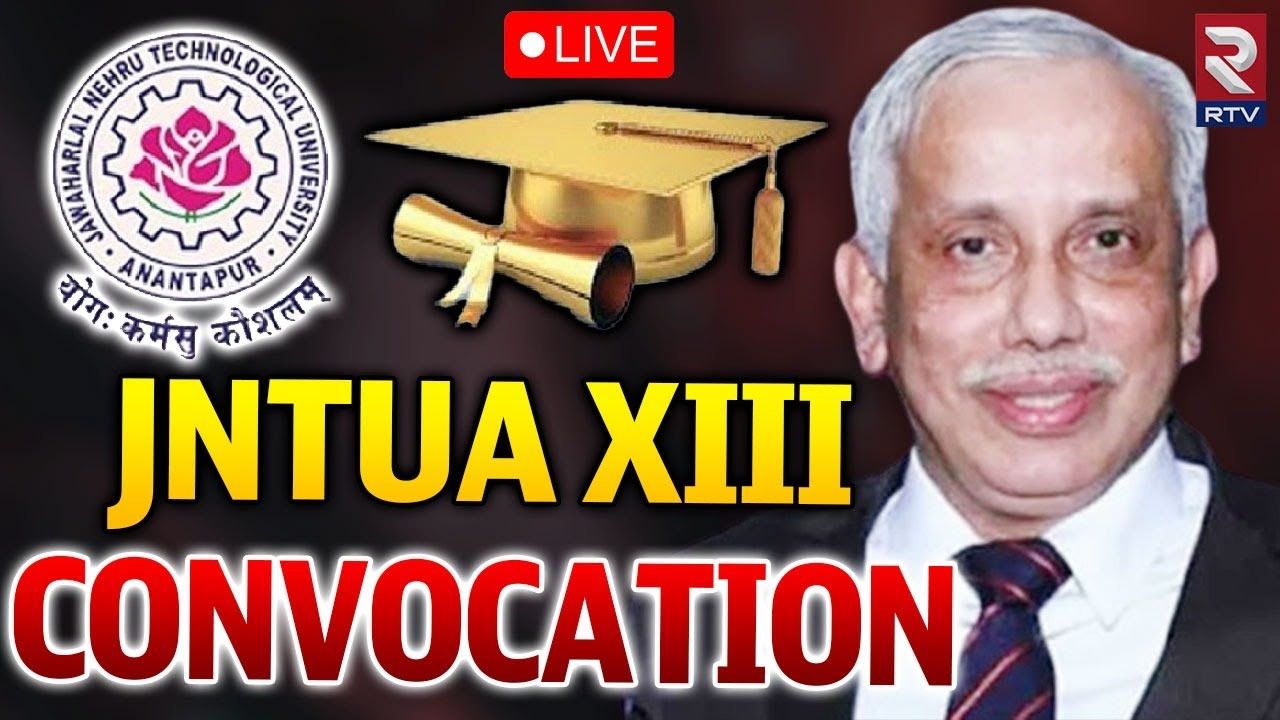 JNTUA XIII Convocation 2024 🔴LIVE : JNTUA Ananthapuram | RTV Andhra ...