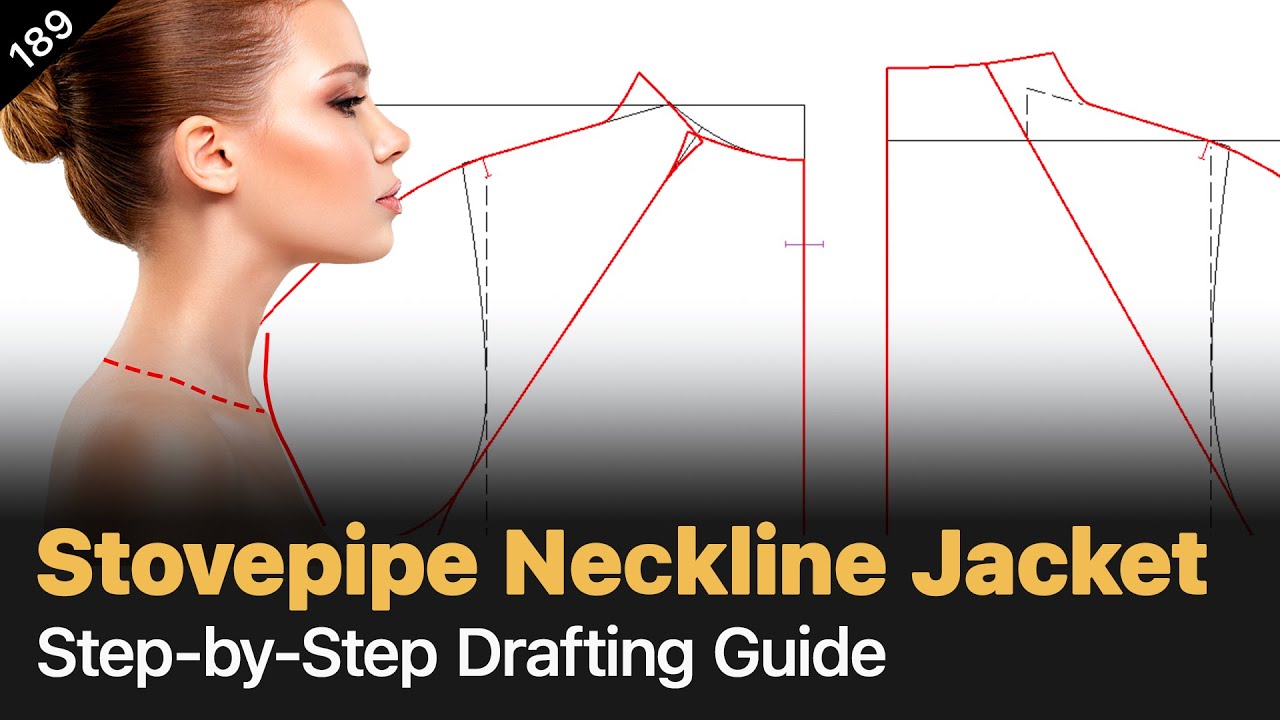 From Sketch to Pattern: Stovepipe Neckline Jacket Drafting Explained [Pattern Making Tutorial ...