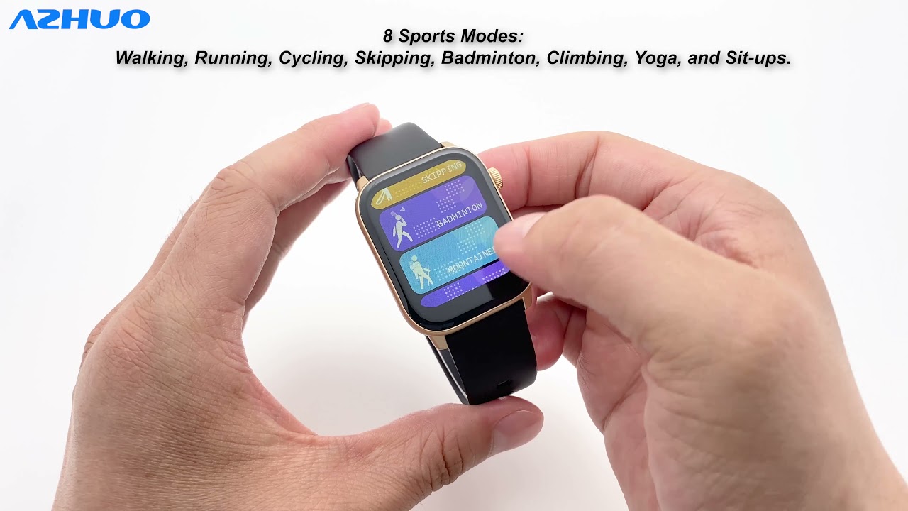 KW76 1.75" Large Touch Screen Smartwatch Heart Rate Blood Pressure ...