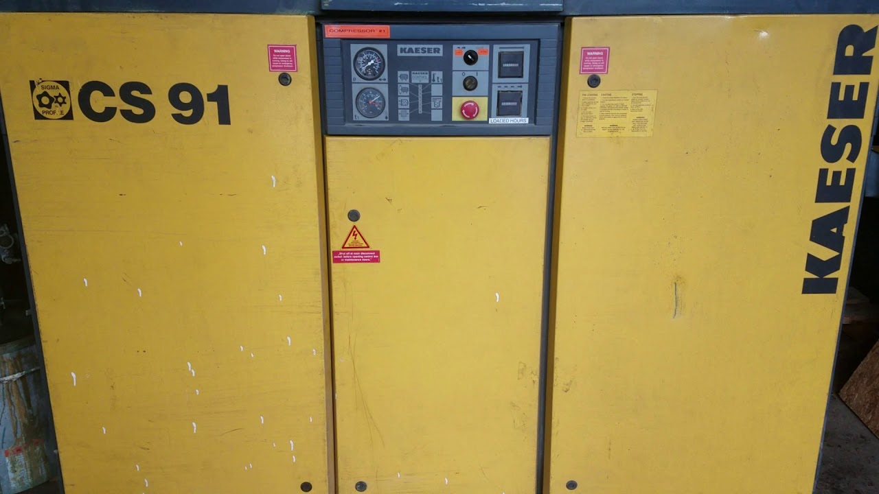 Kaeser CS 91 75hp Rotary Screw Air Compressor - YouTube