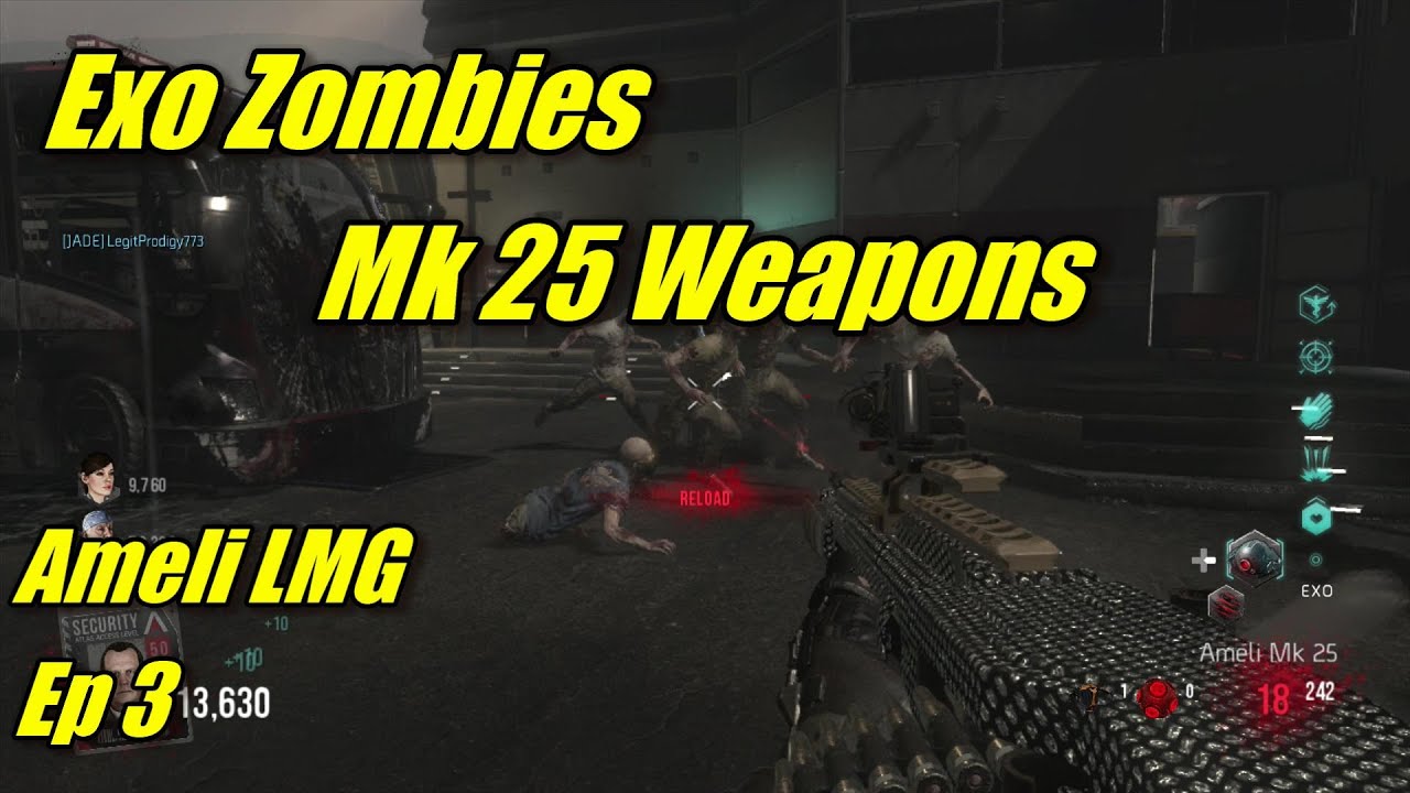 CoD AW Exo Zombies ALL Mk 25 Guns!! Ep 3 Ameli LMG (Spray and Pray ...