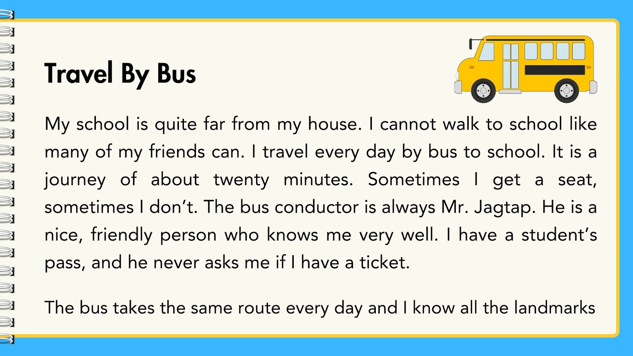 Travel By Bus | Write an essay on Travel By Bus | English Essay Writing ...