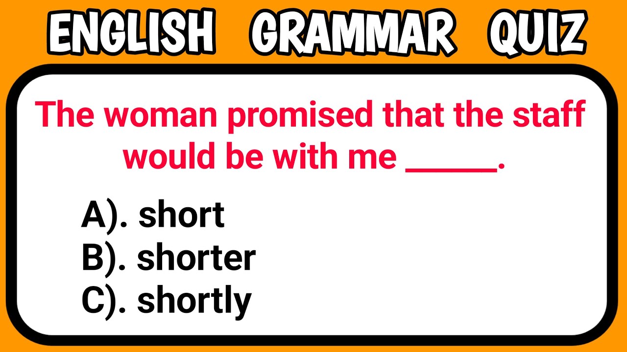 Can YOU Get a Perfect Score? - ULTIMATE English Grammar Quiz Challenge ...