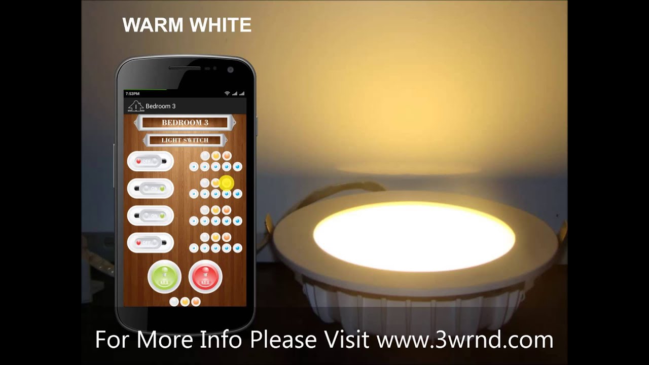 3 colour led light Home Automation - YouTube