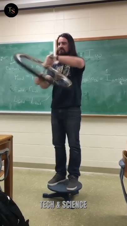 Angular Momentum Explained With a Wheel #physics - YouTube