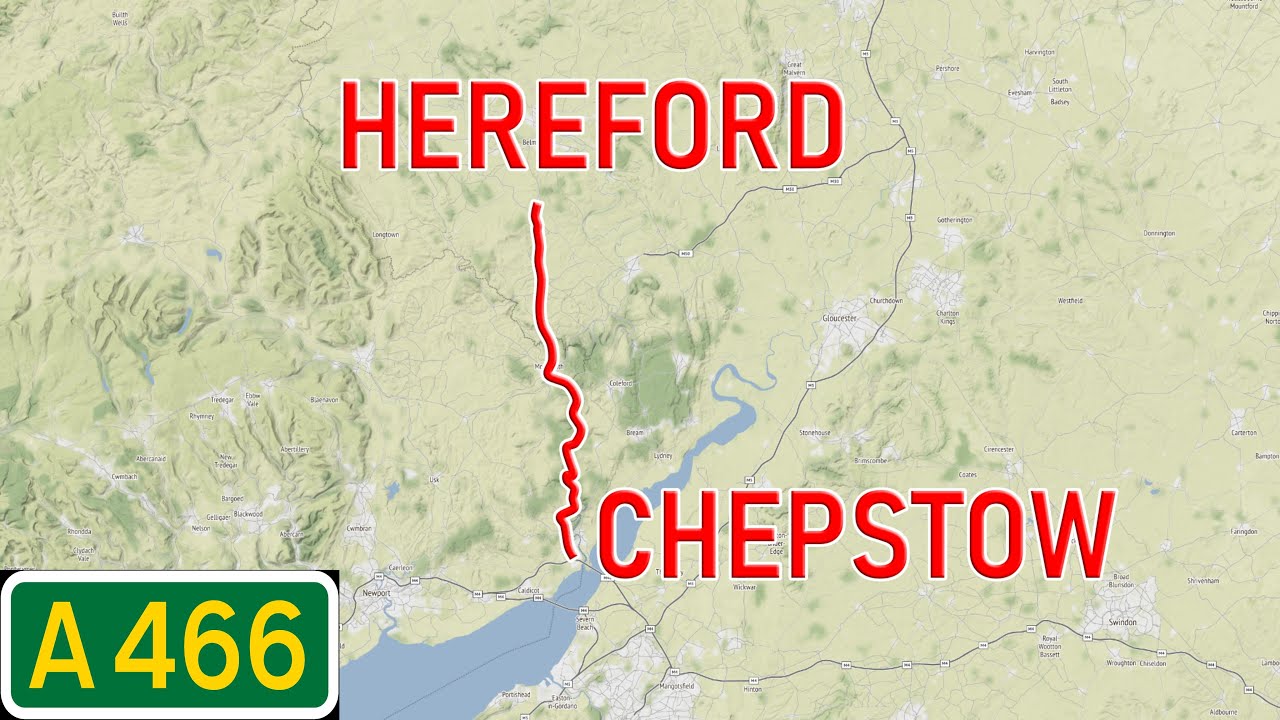 UK Road Tours - A466 Hereford to Chepstow - YouTube
