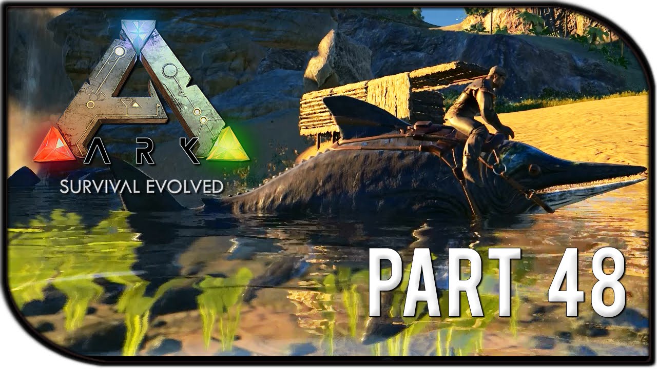 ARK: Survival Evolved Gameplay Part 48 - "Riding our Ichthyosaur ...