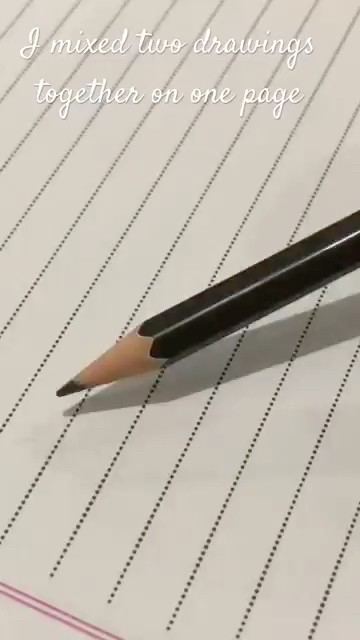 I mixed two drawings together on one page always create your notebook ...