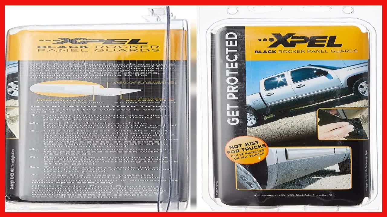 XPEL Black Universal Rocker Panel Guard 9 x 30' Paint Protection Film ...