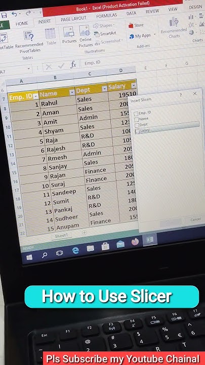 How To Use Slicer |Amazing Time Saving Tool in Excel | Adwanc Excel #slicer #video - YouTube