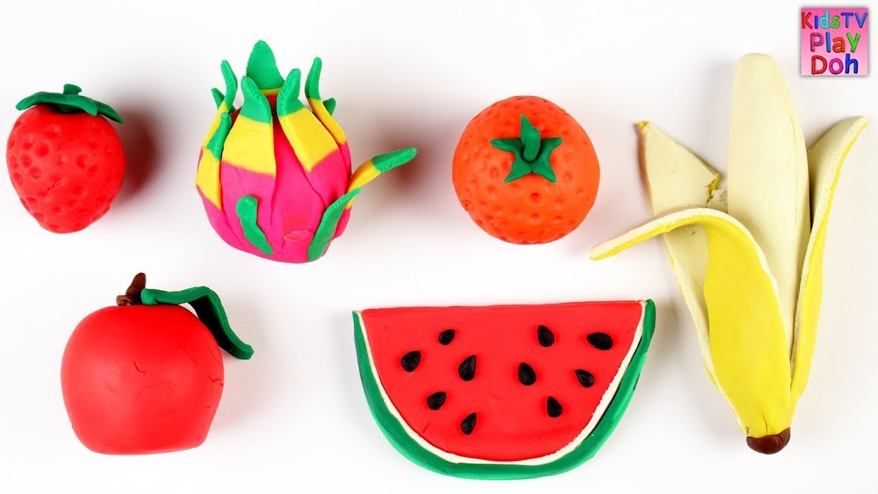 Learn About Fruits Names & Colors with Play Doh for Kids + More ...