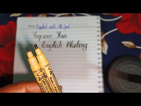 How to hold cut marker in English writing? Straight writing improvement ...