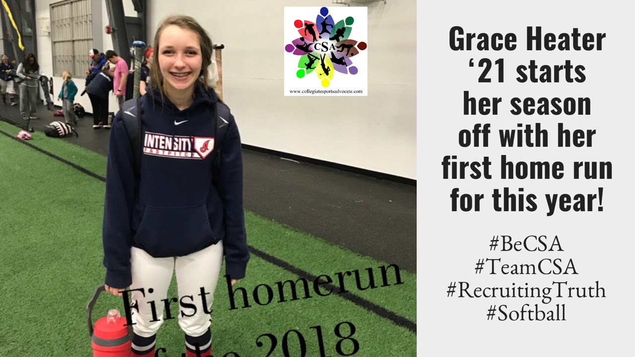 Grace Heater ‘21 starts her season off with her first home run for this ...