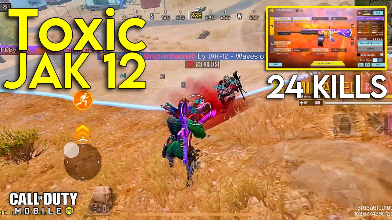 24 Kills With This TOXIC JAK 12 GUNSMITH | Most Intense Fight Gameplay ...