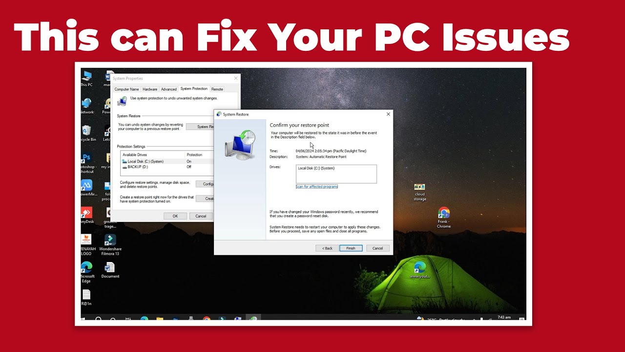 This Can Fix Your PC Issues- System Restore Point - YouTube