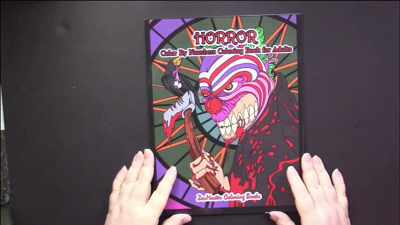 Flip Thru: Horror Color by Number by Zenmaster - YouTube
