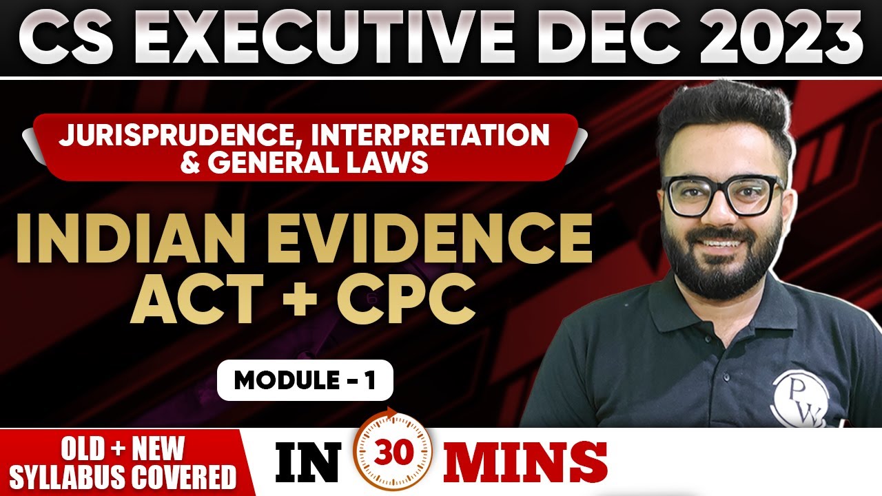 Indian Evidence Act + CPC | Jurisprudence, Interpretation & General ...