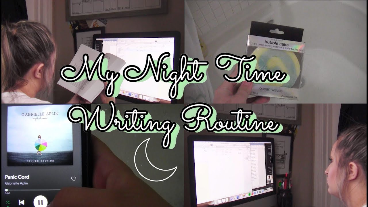 My Night Time Writing Routine | Collab with Author Angela Anne - YouTube
