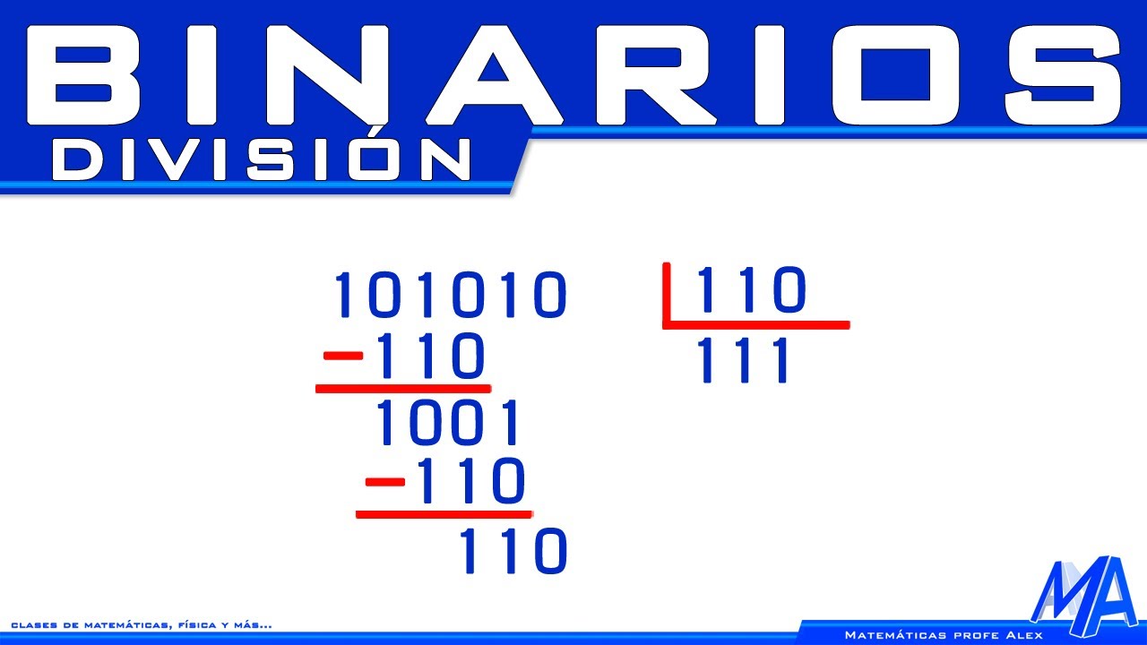 División de números binarios | Forma 1 - YouTube