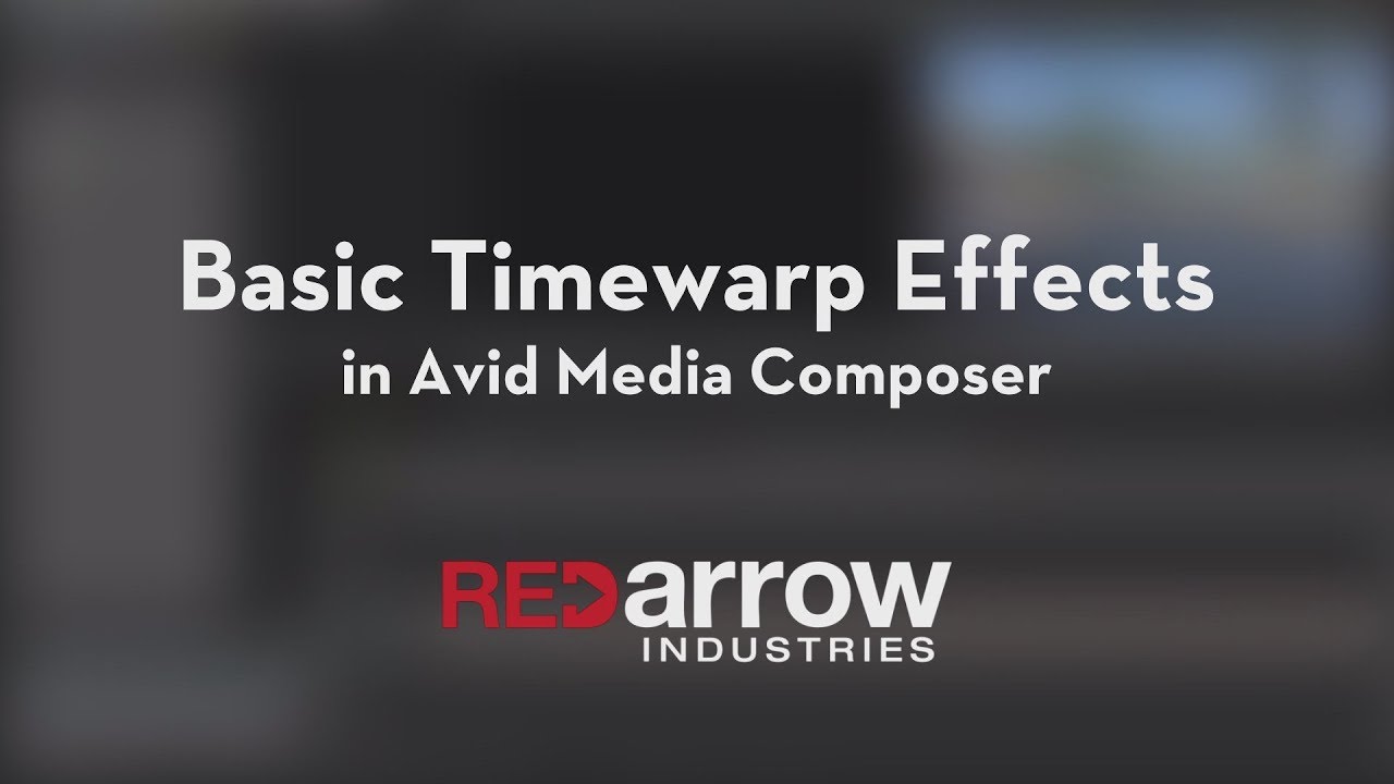 Basic Timewarp Effects in Avid Media Composer - YouTube