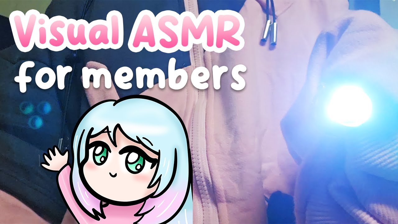 Visual ASMR for members light triggers, brush, face touching - YouTube