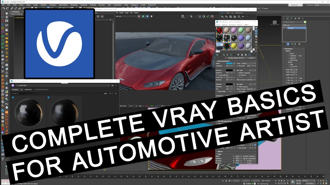 Complete Vray Basics For Automotive - 3Ds Max - YouTube