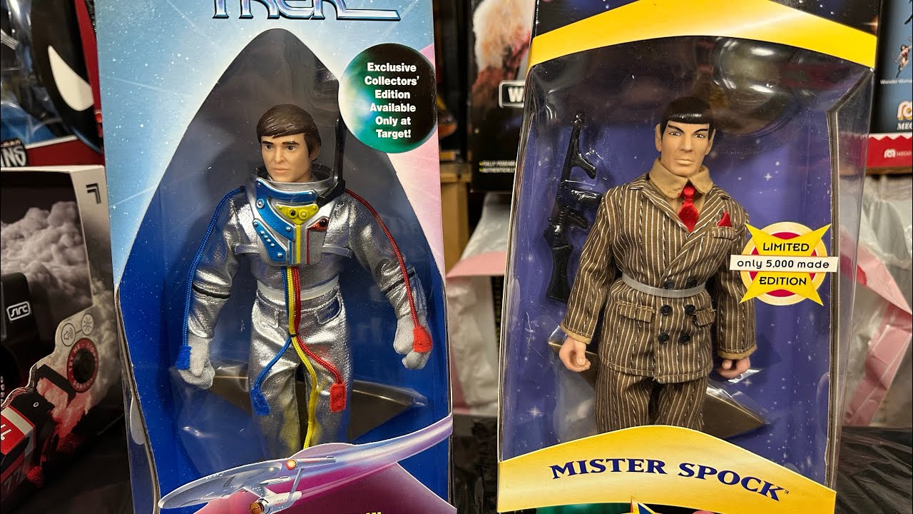 PLAYMATES STAR TREK: 9 INCH CHEKOV (1998) ENVIRONMENTAL SUIT AND SPOCK ...
