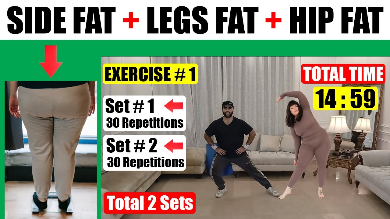 Lower Body Fat Loss Workout | Side Fat Exercise | Legs Fat Workout ...