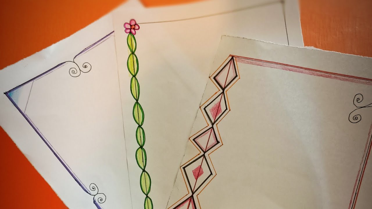 Border designs part 2 | Beautiful and easy border designs for projects ...