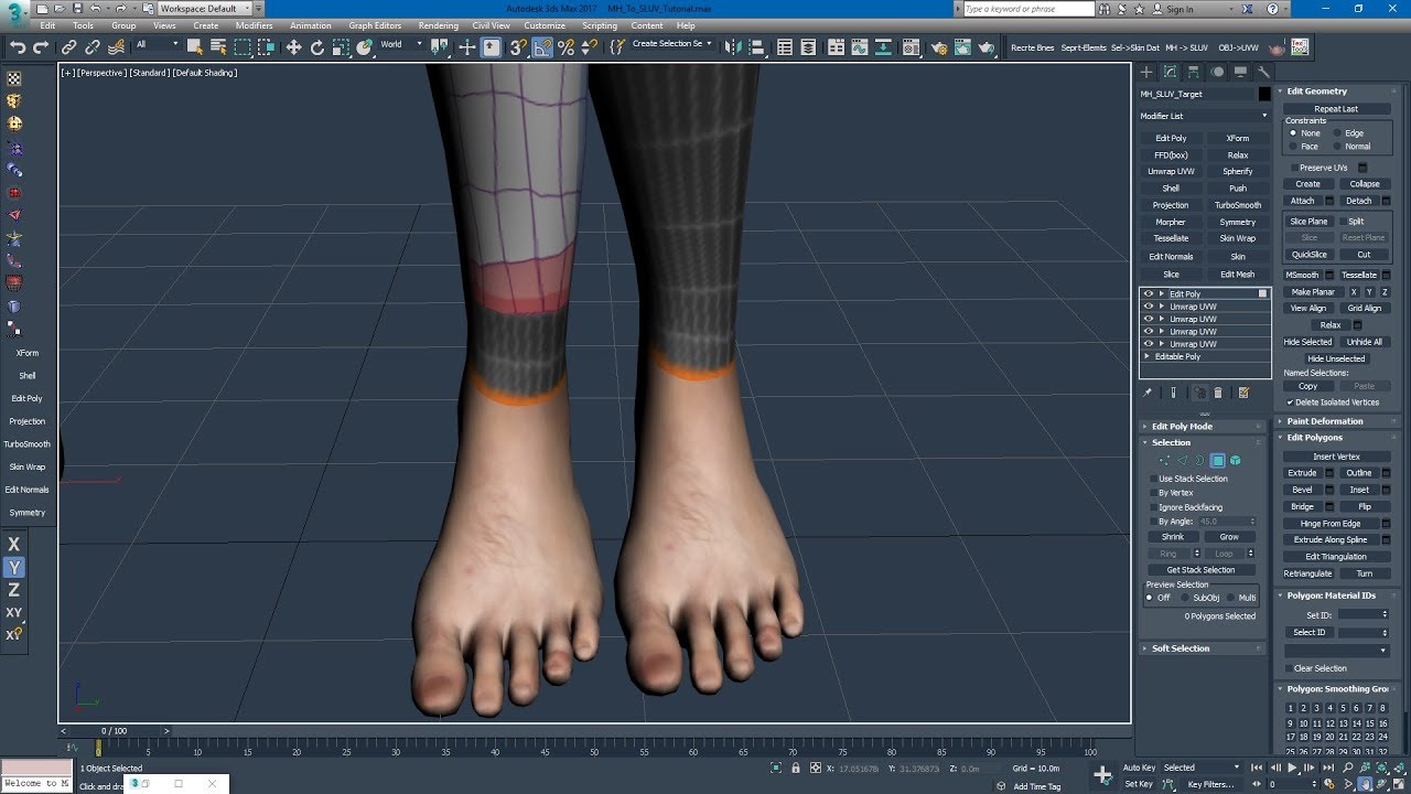 Makehuman To SLUV Map - UV Recover - reshape the UVW map using 3ds Max ...