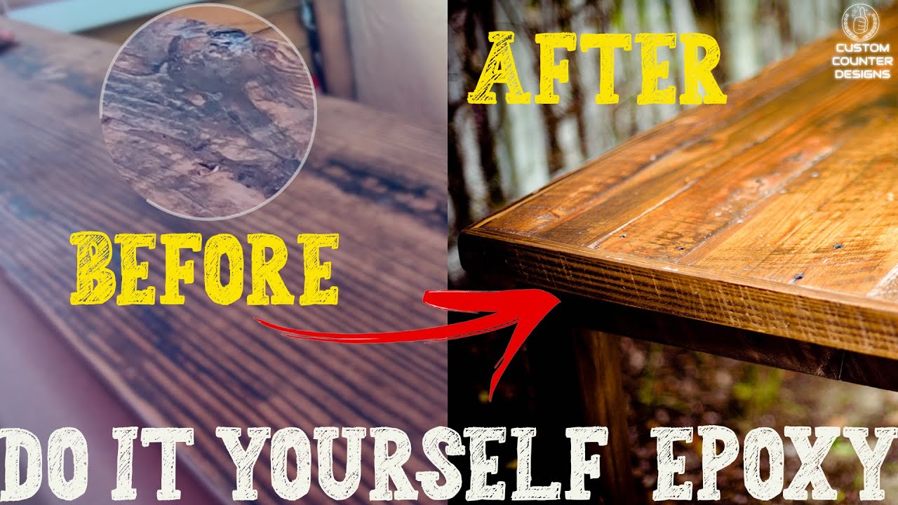 How to Re-Epoxy a Bartop| DIY | Custom Counter designs - YouTube