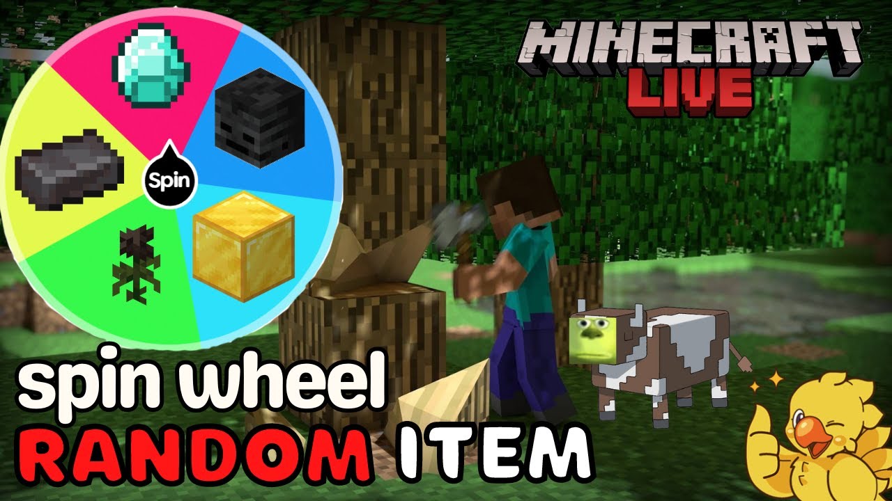 SUDAH LAMA MARI COBA SPEEDRUN ITEM SPIN WHEEL - Minecraft Wheel - YouTube