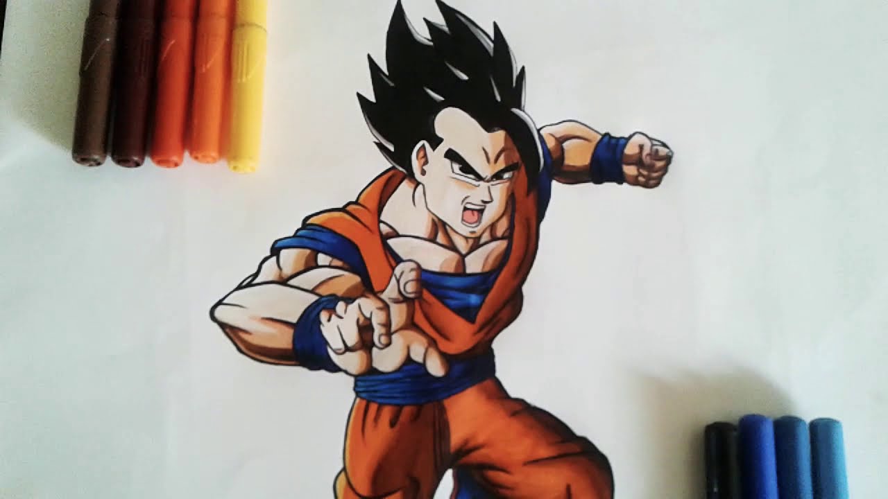 Ultimate gohan drawing - YouTube