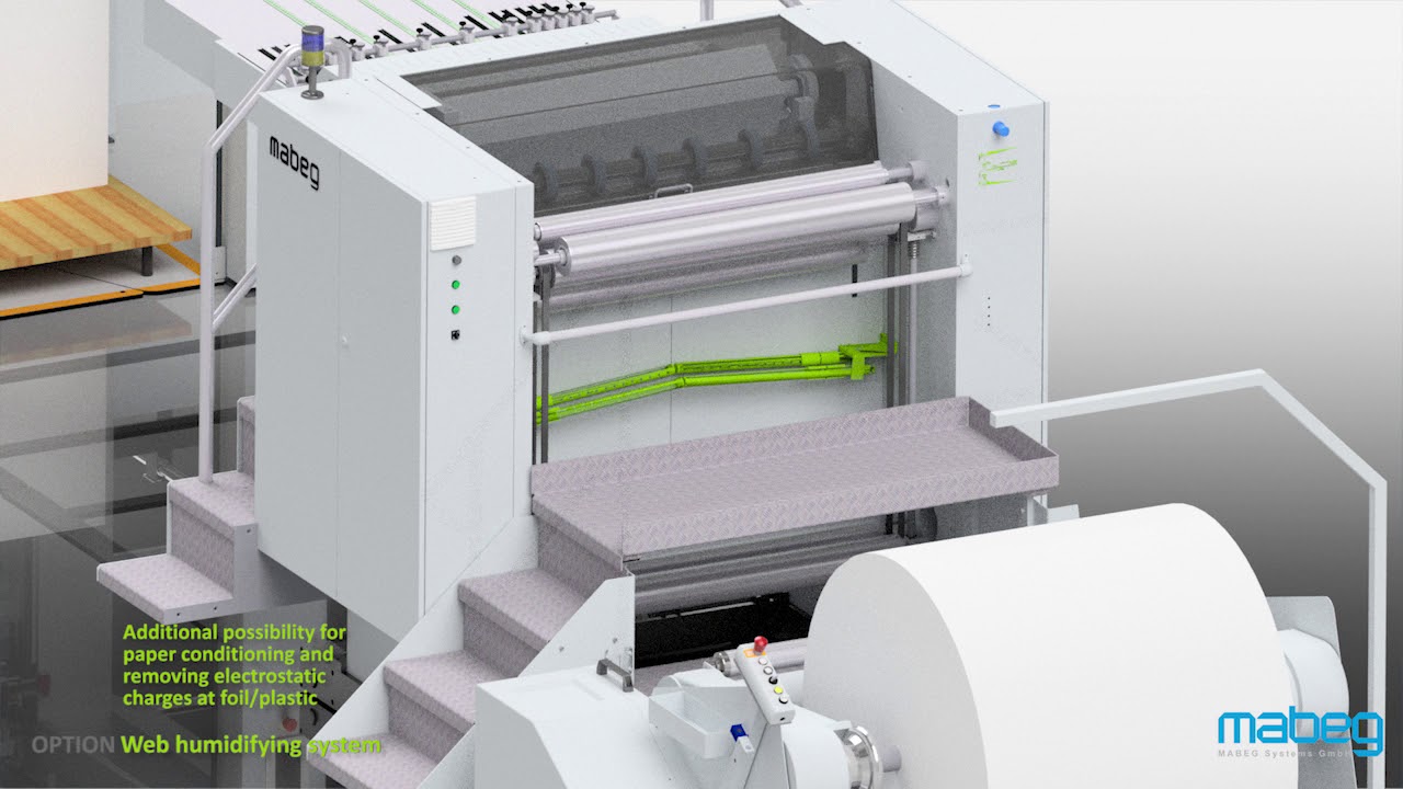 MABEG Reel Sheeter RS - OPTION: Web humidification - YouTube