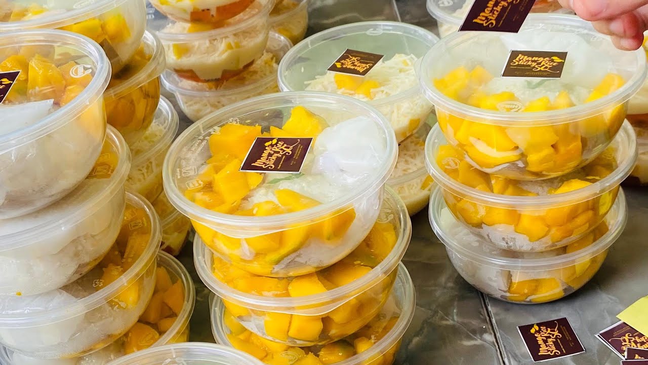 KITA JUALAN MANGO STICKY RICE~Keseruan PO ke-1🥭 #mangostickyrice - YouTube