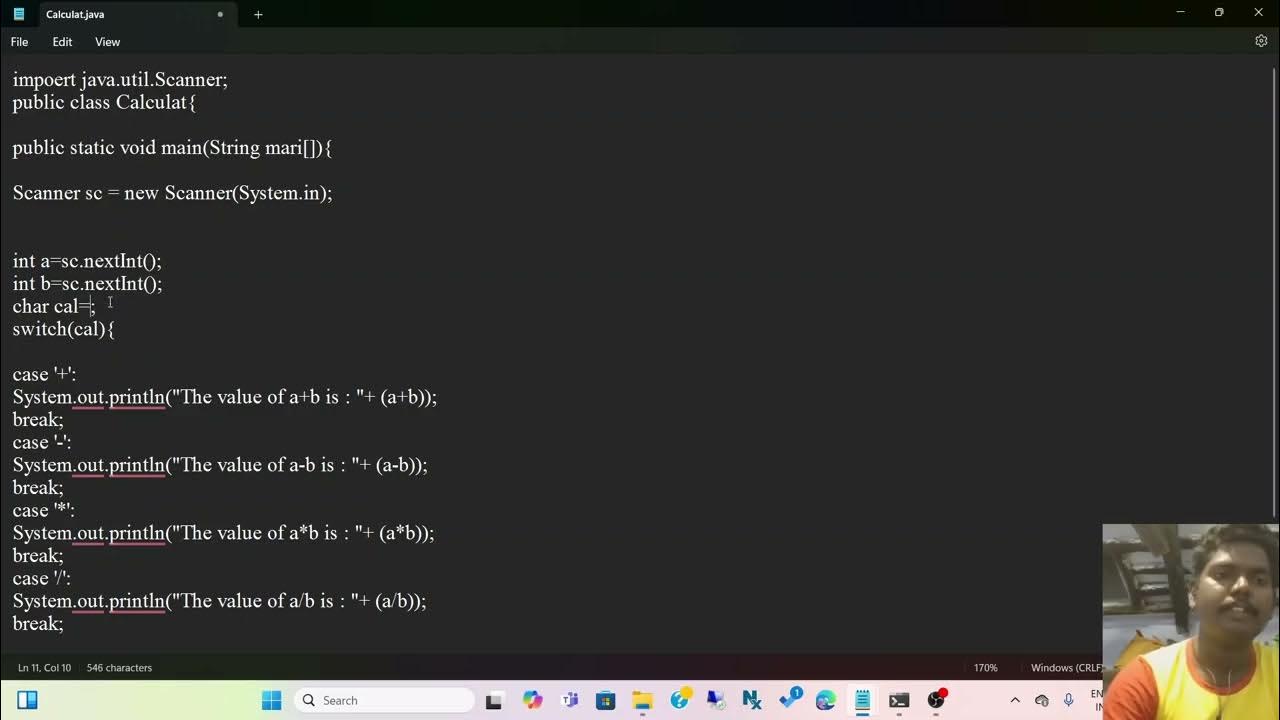 Calculator project in Java #java english - YouTube