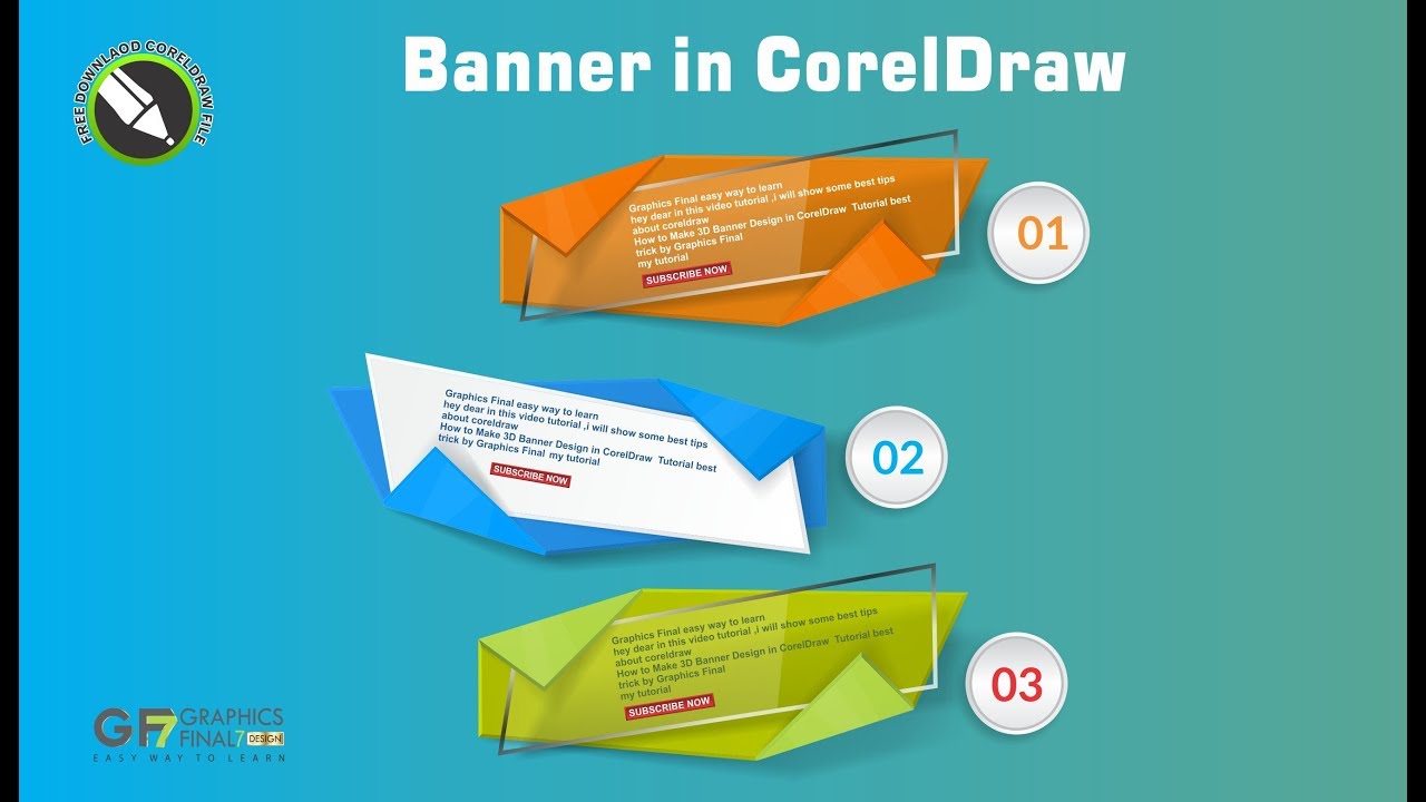 Banner in CorelDraw | infographic banner sets with modern style ...